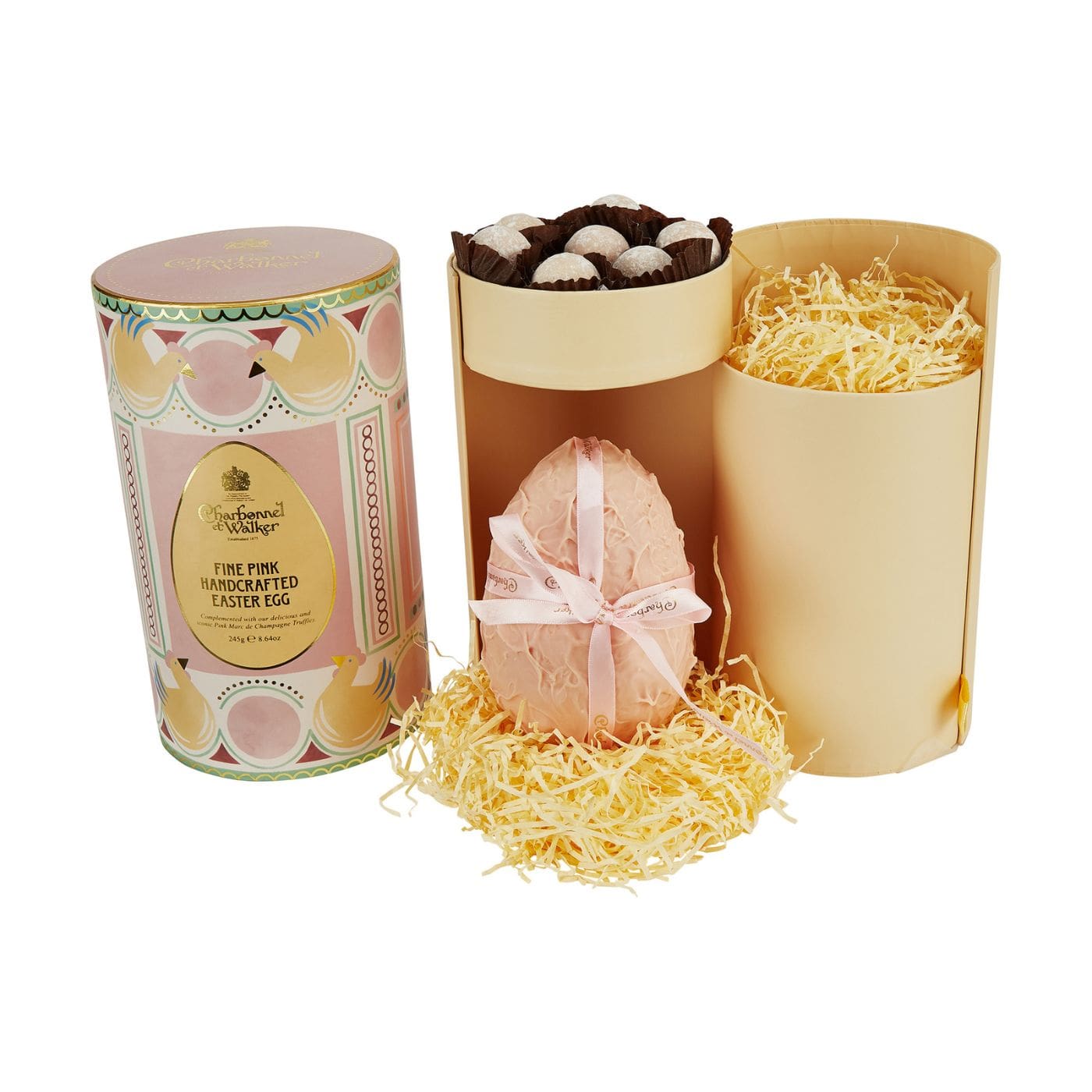 Charbonnel and Walker Pink easter egg with pink Marc de champagne ...